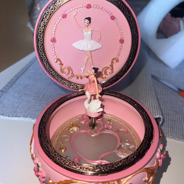 Personalised Ballerina Musical Music Box, Custom Music Box, Engraved ...