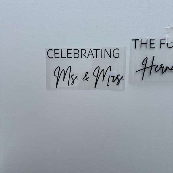 Custom Banner Decal Iron on for Wood Backdrop Arch Personalized Decal ...