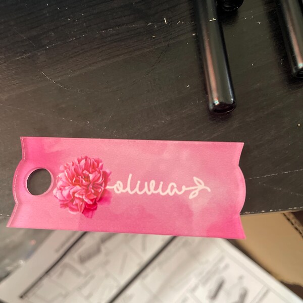 Floral Personalized Name Tag for Stanley Tumblers, Stanley Name Plate ...