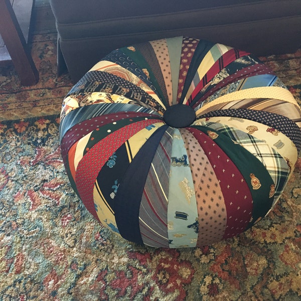 Custom Tuffet Stool Made With YOUR TIES - Etsy