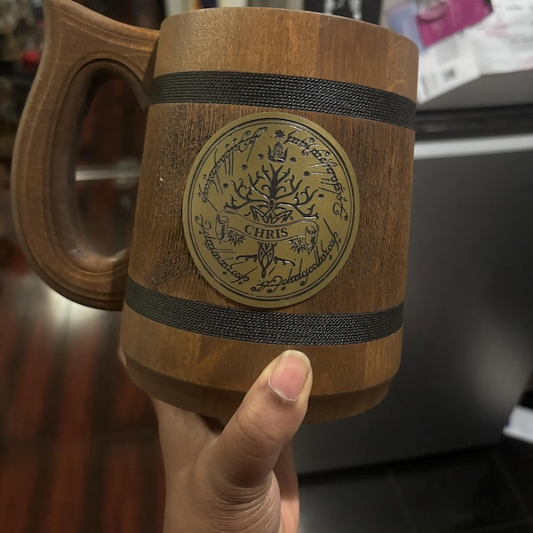 Horde Mug Custom Birthday Gift for Gamer Handmade Wood Stein With ...