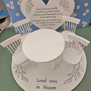 Wedding Memorial Set, Loved Ones in Heaven, WHITE, Wedding Memory Table ...
