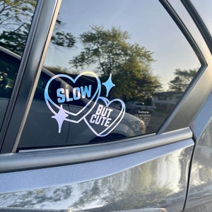 Slow but Cute Candy Hearts Kawaii Car Vinyl Decal / Cute Heart Candy ...