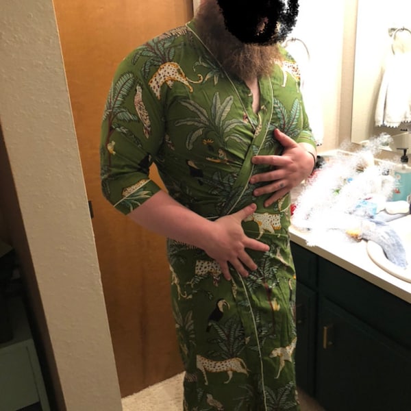 Green 100% Cotton Indian Beach Kimono Robe ,kimono Robe,cotton Robe ...