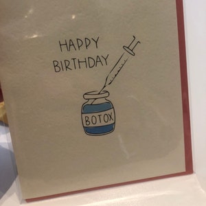 Botox Birthday Card Pack Funny Birthday Card for Best | Etsy