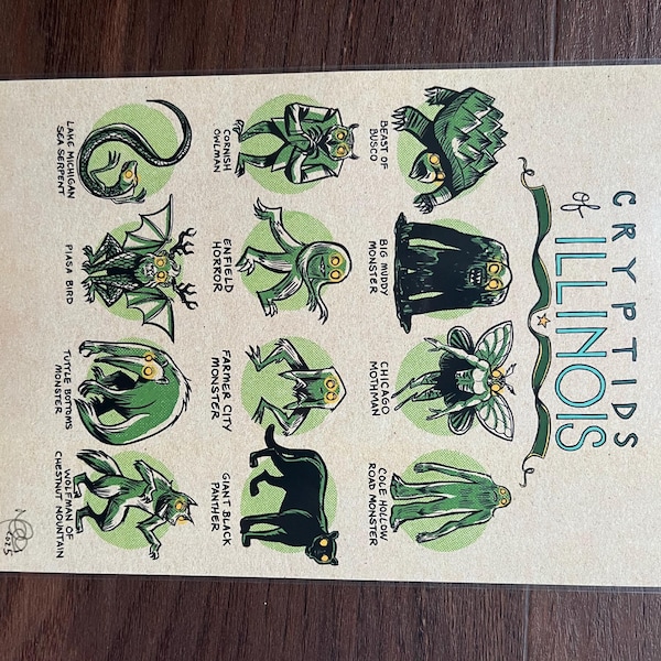 Famous Cryptids of Vermont 8 X 10 Print - Etsy
