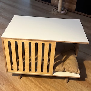 Bungalo Dog House, Puppy Crate House, Modern Dog House, Dog Bed, Wooden ...