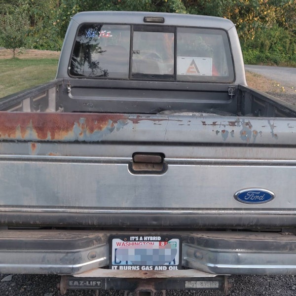 It's a Hybrid It Burns Gas and Oil - License Plate Frame - for Car ...