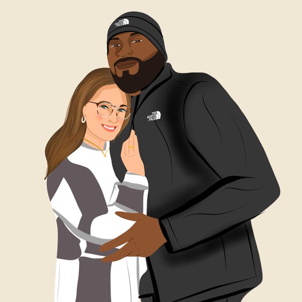 Custom Minimalist Digital Portrait Faceless Illustration ASAP ...