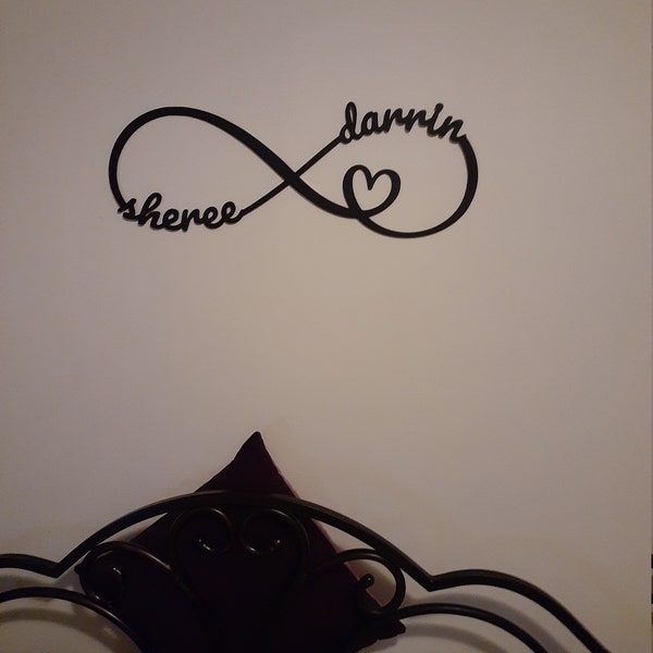 Personalized Metal Sign, Infinity Sign, Wall Art, Name Sign, Metal ...