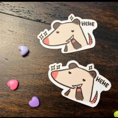 Hamster With Knife Sticker Funny Meme Sticker Cute Laptop Sticker Gifts ...