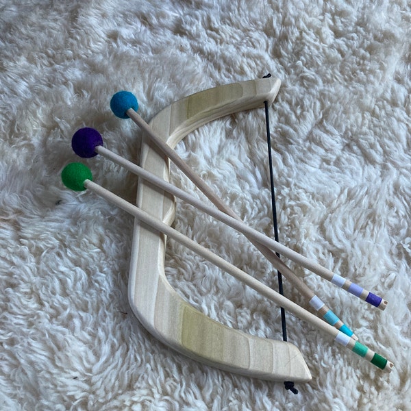 Small Bow and Arrows - Natural Wood Toy Bow - Original "from Jennifer ...