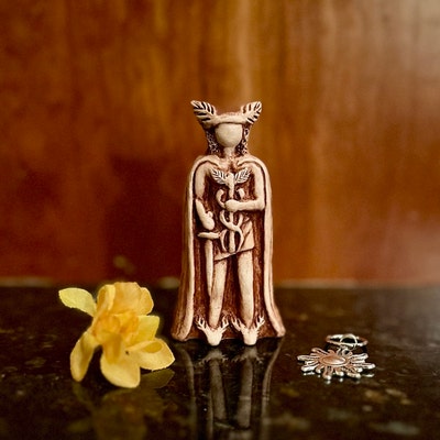 God Statue Goddess Statue Wicca Travel Set Mini Statue/ Set for Altar ...