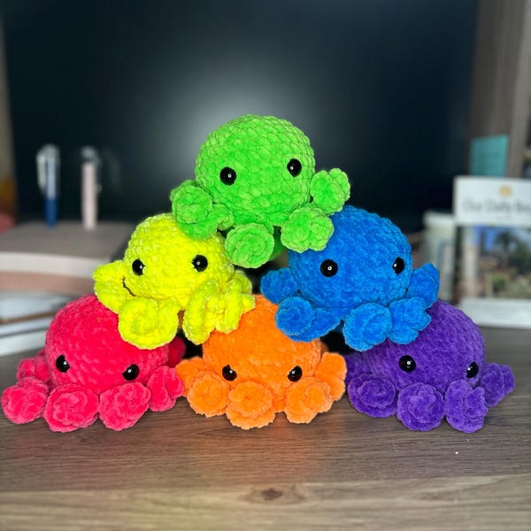 Pdf-octoplushie Rattle No Sew Crochet Pattern With Crochet Eye ...