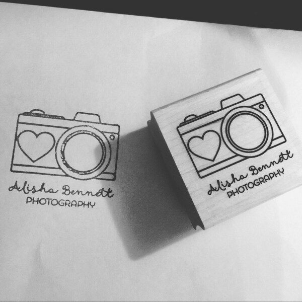 Personalized Custom Photography Rubber Stamp With Camera, Custom ...