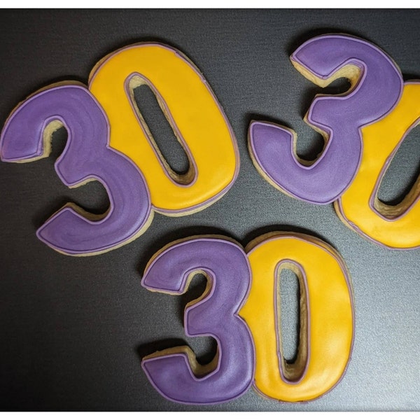 30 Thirty Thirtieth Cookie Cutter and Fondant Cutter and Clay Cutter - Etsy