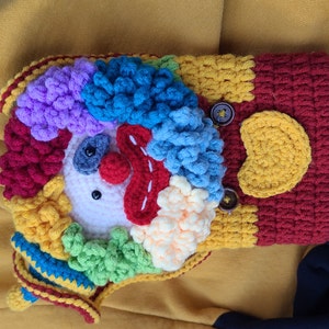 Crochet Clown Crossbody Bag, Crochet Clown Purse Crossbody Bags ...