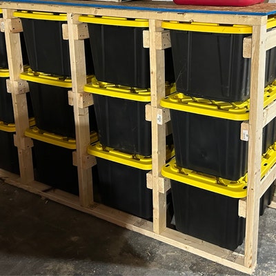 DIY Tote Rack Plans for the Greenmade 27-gallon Bins Sold by Costco 4 ...