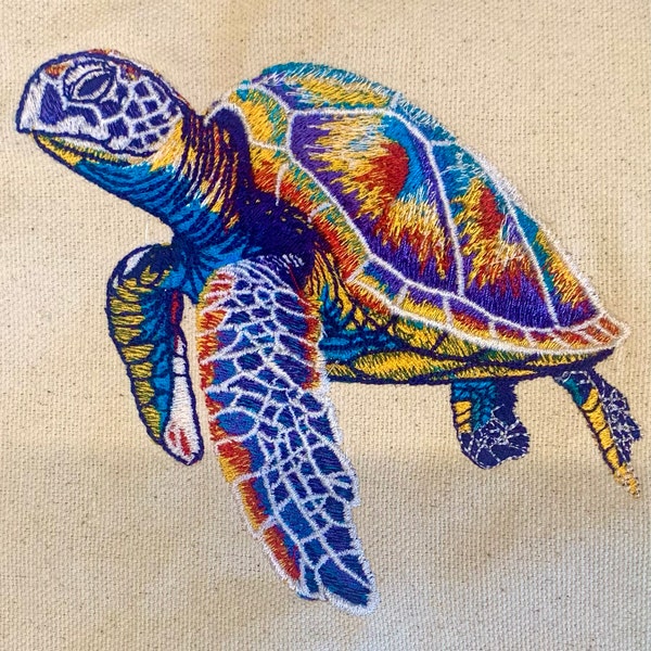 Turtle Embroidery Design Ocean Animal Embroidery Sea Creature Machine ...