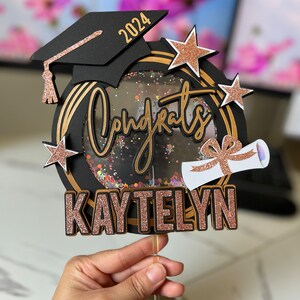 Custom Graduation Shaker Cake Topper, Graduation Cake Topper ...