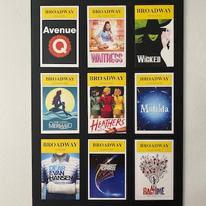 BROADWAY Playbill COLLAGE Wall Art With Marquee Lights 20 X 28 ...