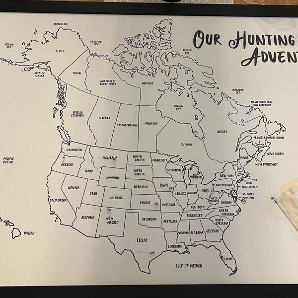 DIY Kit Push Pin Map, US Map With Push Pins, Travel Map Tracker, United ...