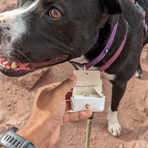 Personalised Dog Proposal Engagement Ring Pouch Pet Proposal Idea ...