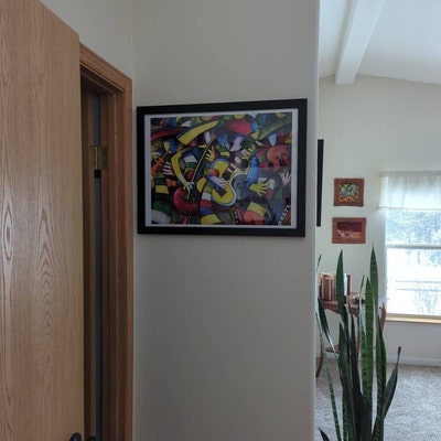 Erotic Sensual Wall Art Poster Nude Passionate Couple Contemporary Fine ...