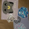 Cute Kawaii Crystal Mew and Mewtwo Pokemon Stickers - Etsy