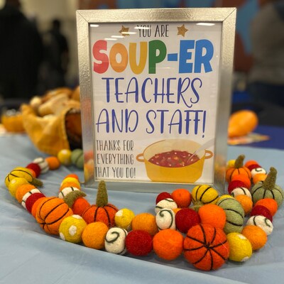 Soup Thank You Sign, Super Soup-er Staff, Staff Employee Teacher ...
