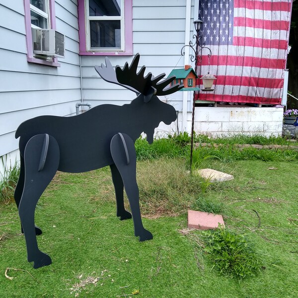 All-weather Large Black Moose Yard Display - Etsy