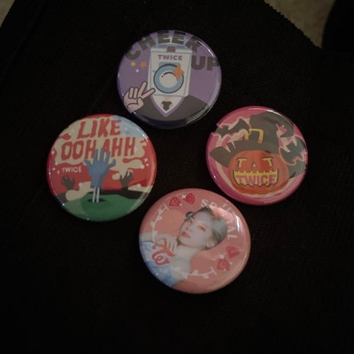 TWICE Debut Pinback Button Badges 1.25 Like Ooh-ahh, Cheer Up, TT ONCE ...