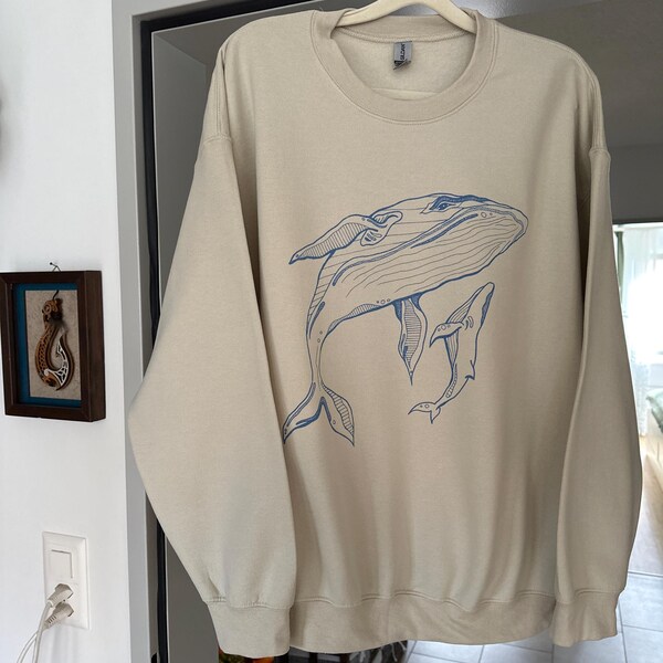 Respect the Locals Ocean Blue Sea Animal Crewneck Sweatshirt Gift for ...