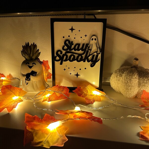 Stay Spooky Sign Halloween Decor Signs Spooky Shelf Sitters Trick or ...