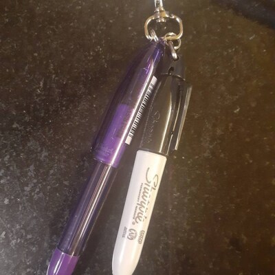 Sharpie and Pen Keychain Badge Reel Sharpie Badge Reel Pen Keychain ...