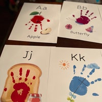 A-Z ABC Alphabet Handprint Craft Art Phonic Book / Baby Toddler Child ...