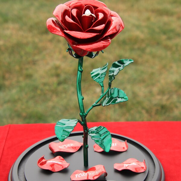 The Enchanted Aluma Rose - Beauty and the Beast Replica With Engravings ...