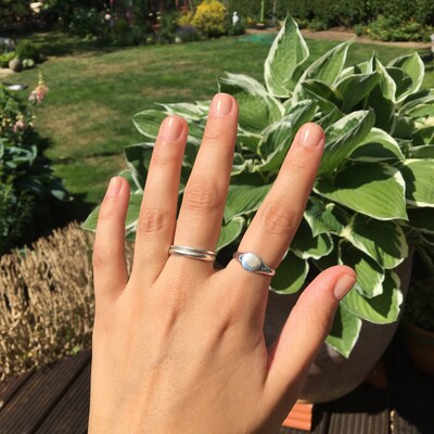 Geometric Cuff Bracelet Sterling Silver Three Peaks Triangle Bangle ...