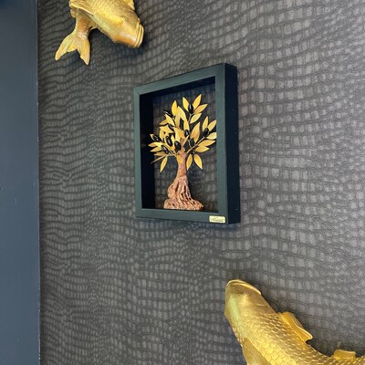 Olive Tree in Wooden Frame, Home Decor, Decoration Gift, Art Deco ...