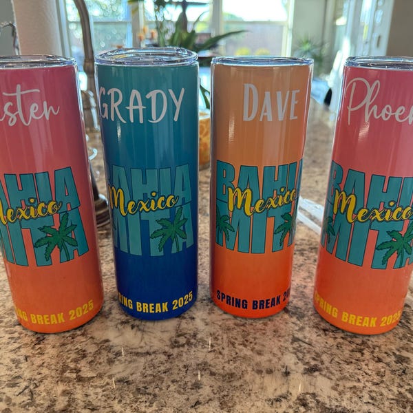 Girls Trip Vacation Tumblers, All Girls Matching Tumblers, Beach Sunset ...