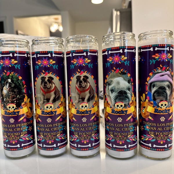 Day of the Day Personalized Candles/dia De Los Muertos Candles - Etsy