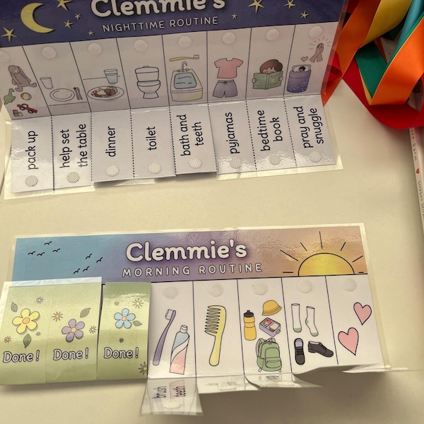 Editable Morning Routine Chart, Printable Folding / Flip Chart : Kids ...