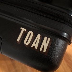Luggage Sticker Double Layer Vinyl Monogram Decal Sticker - Etsy