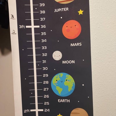 Planet, Personalized Growth Chart, Height Chart, Kids Growth Chart ...