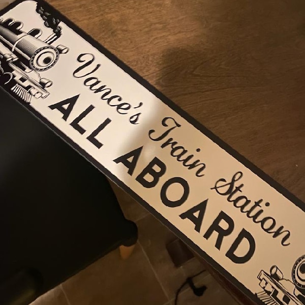 The Train Room Sign, Train Room, Train Wall Decor, Train Rooms, Custom ...