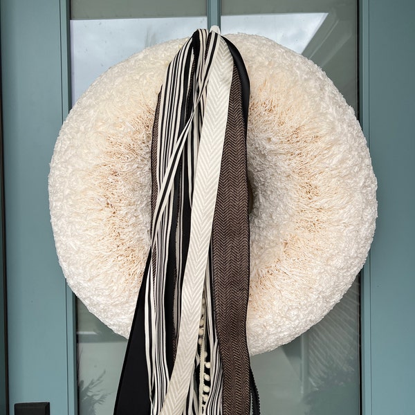 Simply Black and Cream Everyday Ribbon Bundle-wreath Ribbons-(26") - Etsy