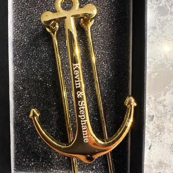 Personalized Custom Engraved Anchor Bookmarks, Bookmark Gift, Groomsman ...