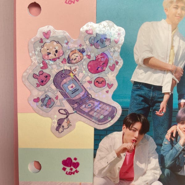 Wootteo Tamagotchi Holographic Sticker the Astronaut by BTS JIN - Etsy