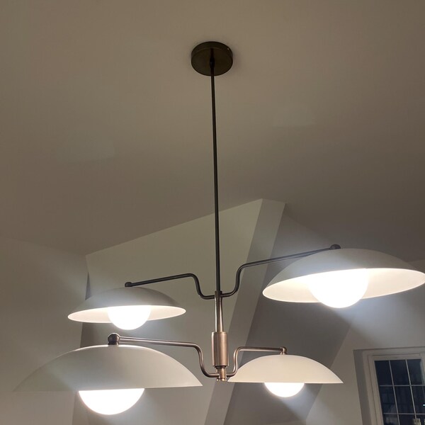 Qlp®-stingray Brass Mid Century Modern Chandelier, Handcrafted 8 Arm ...