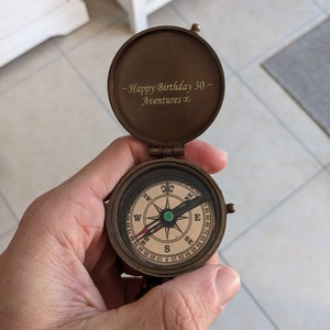 Christmas Gift, Engraved Compass, Fathers Day, Men's Gift, Wedding Gift ...